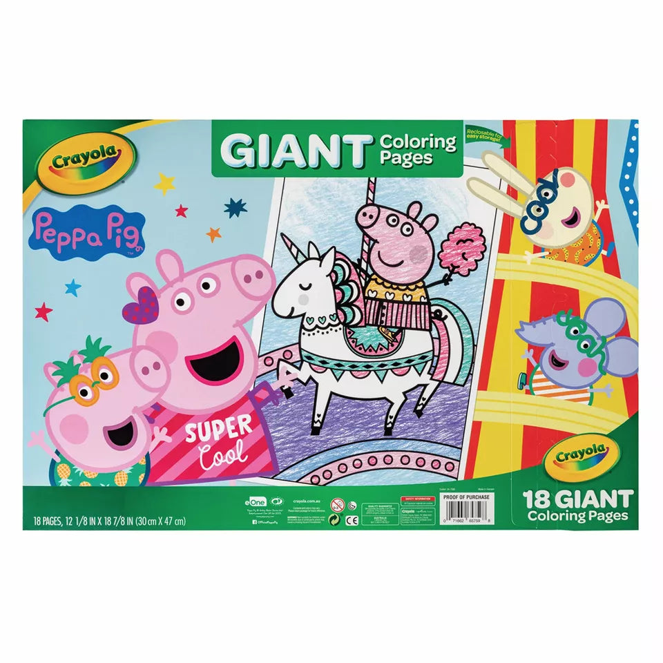 Crayola 18 Giant Coloring Pages - Peppa Pig – KC's Hidden Treasures