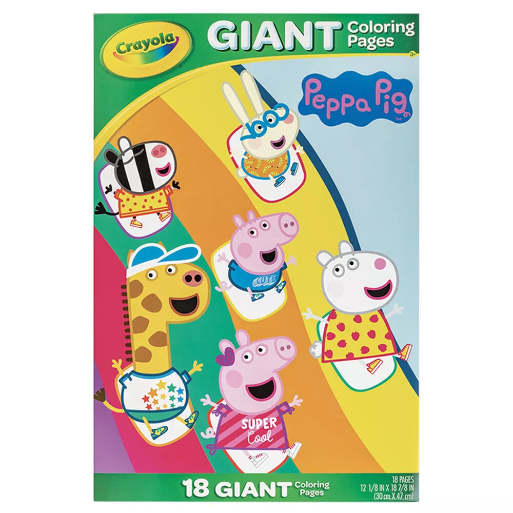 Crayola 18 Giant Coloring Pages - Peppa Pig – KC's Hidden Treasures