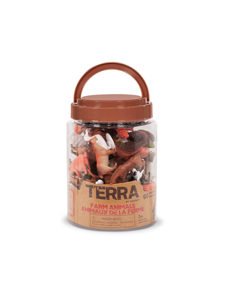 Terra Farm Animals in a Tub - 60 Piece – KC's Hidden Treasures