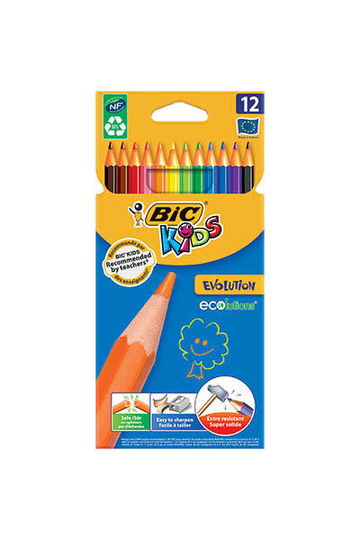 Bic Kids Evolution Coloured Pencils - 12 Pack – KC's Hidden Treasures