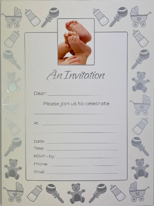 Invitation Pad - Baby Celebration – KC's Hidden Treasures