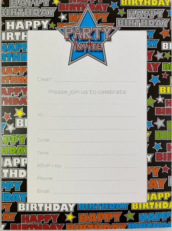 Invitation Pad - Happy Birthday – KC's Hidden Treasures